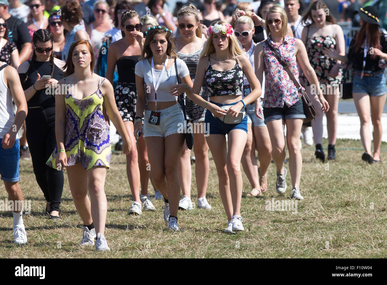 Music fans at the V Festival in Chelmsford,Essex Stock Photo - Alamy