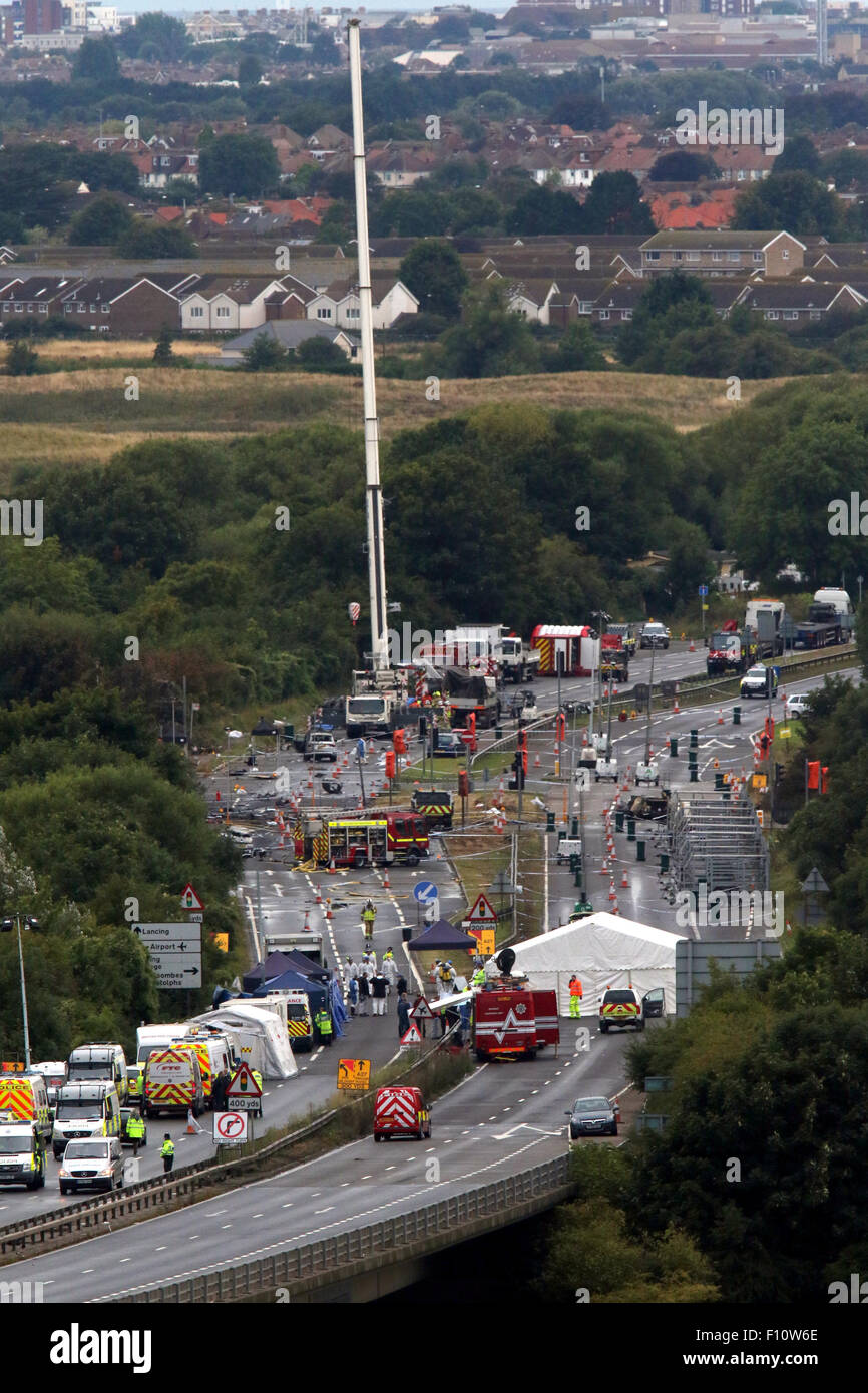 Shoreham Air Crash ,Hawker Hunter, jet, crashed ,Shoreham Airshow ...