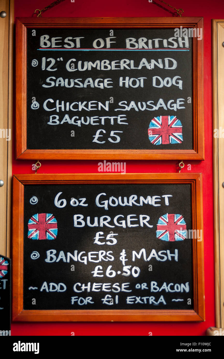 London union jack sign menu hi-res stock photography and images - Alamy