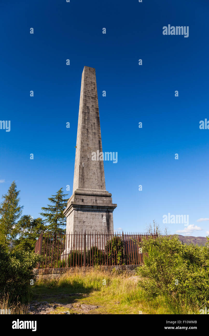 Lord Meville's Monument on Dun More Hill, near Comrie, Perthshire ...