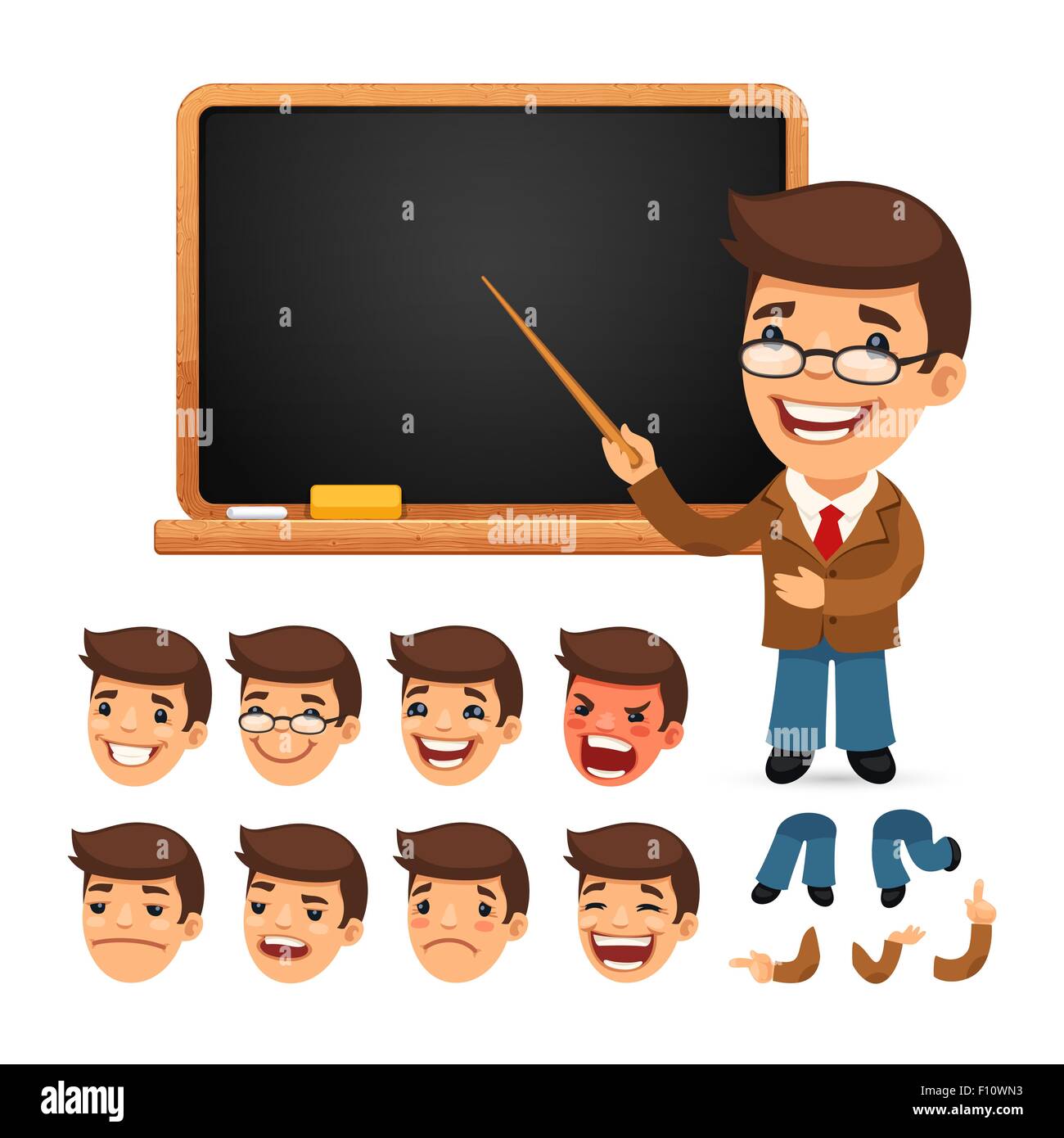 Cartoon teacher hi-res stock photography and images - Alamy