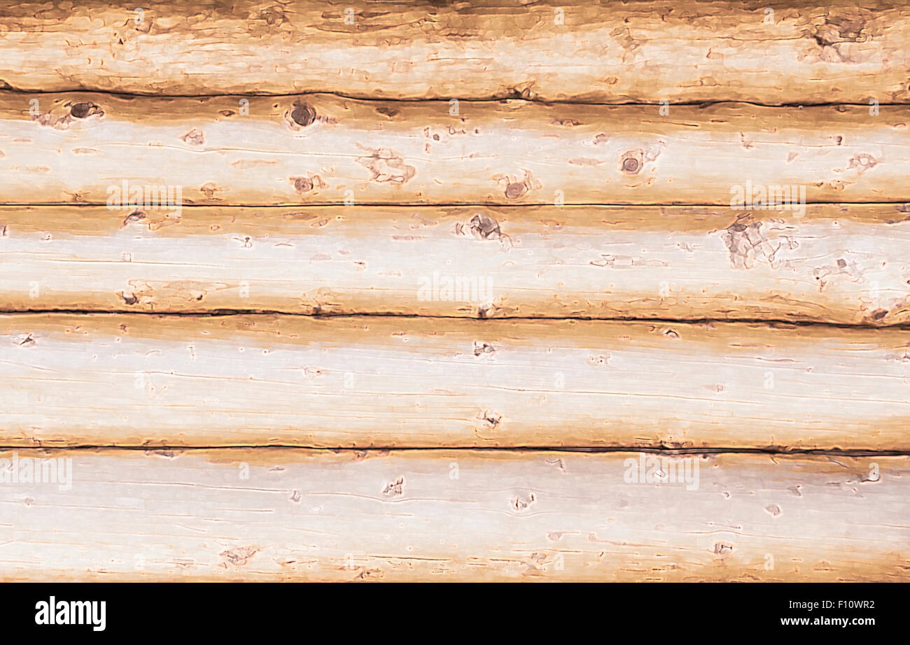 Wall of thick tree logs or beams Stock Photo - Alamy