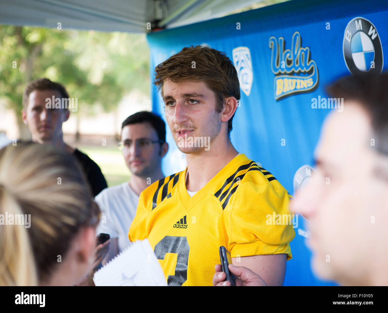 San Bernardino, CA. 18th Aug, 2015. UCLA quarterback (3) Josh Rosen ...