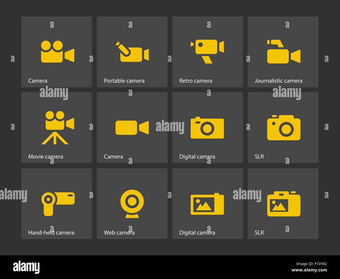 Hand held movie camera Stock Vector Images - Alamy