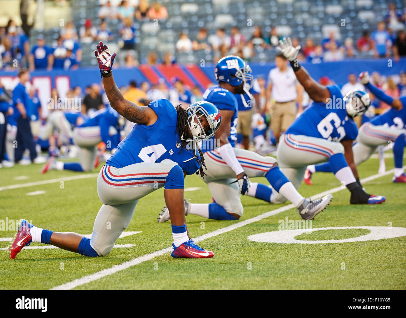 Aug. 24, 2015 - East Rutherford, New Jersey, U.S. - Giants' safety ...