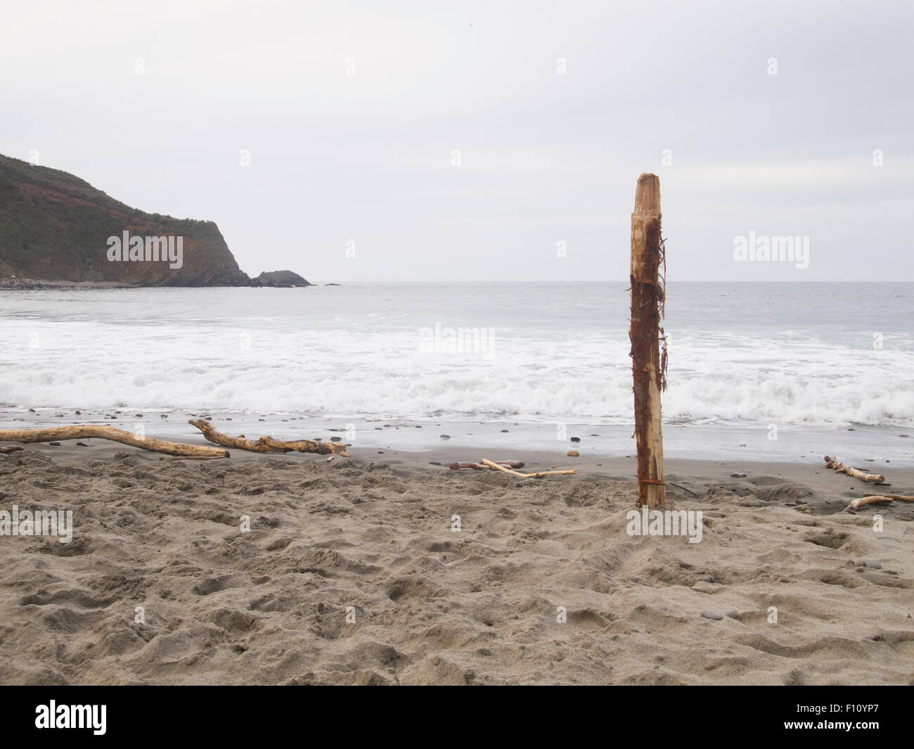 Sticks at Bahinas beach Stock Photo - Alamy