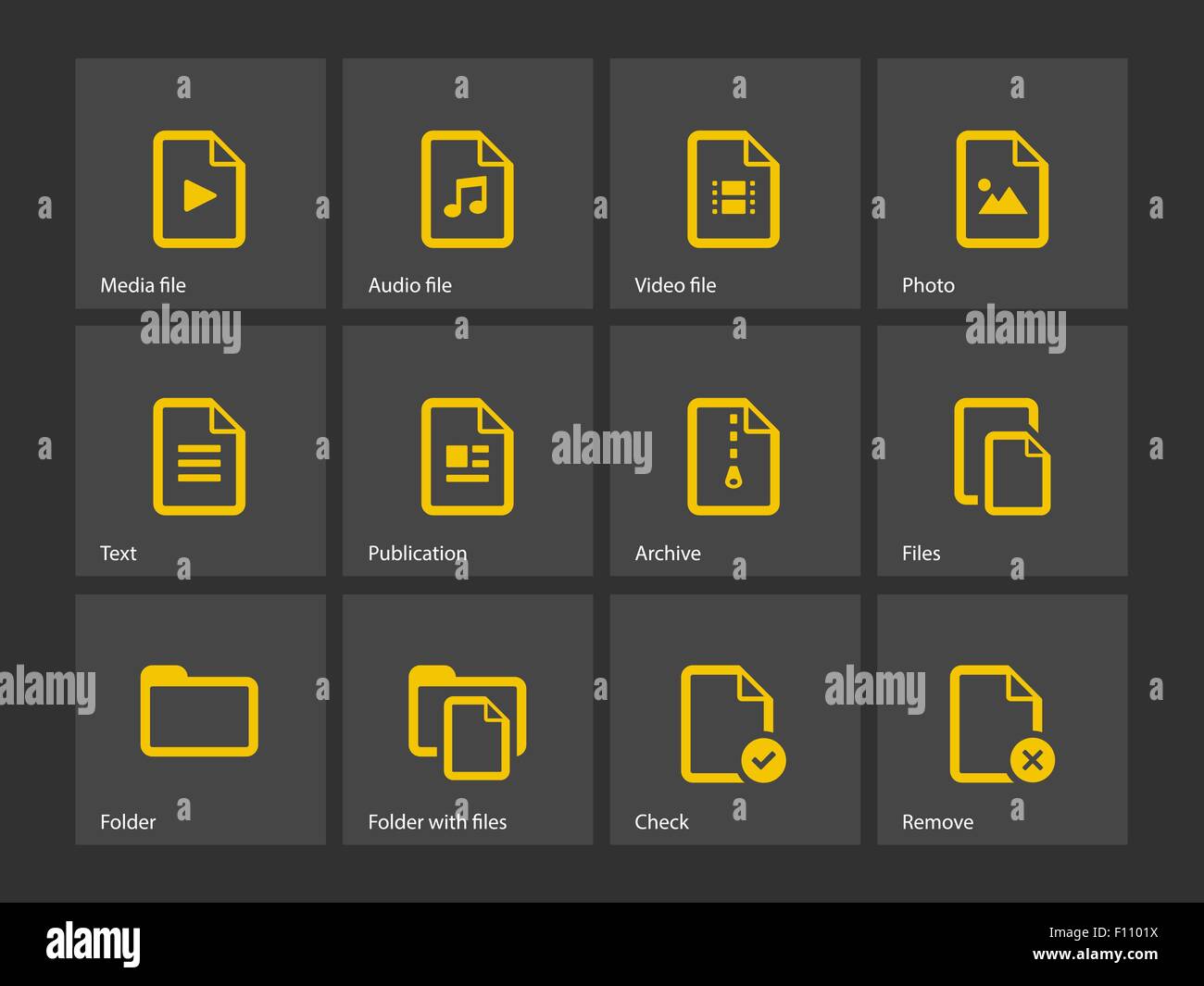 Set of Files icons Stock Vector Image & Art - Alamy