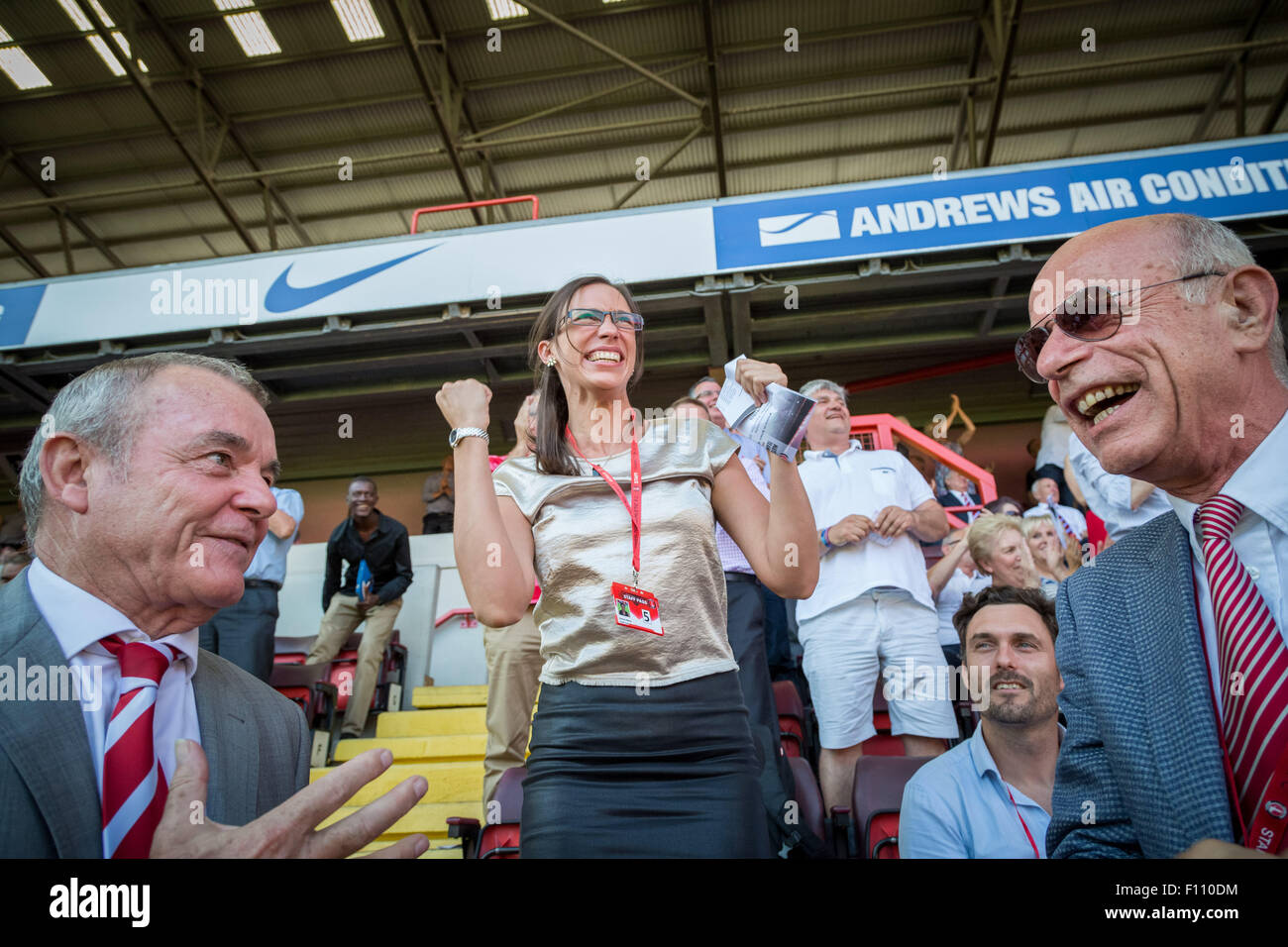 Katrien Meire Charlton Athletic Football Club CEO with Keith Peacock ...