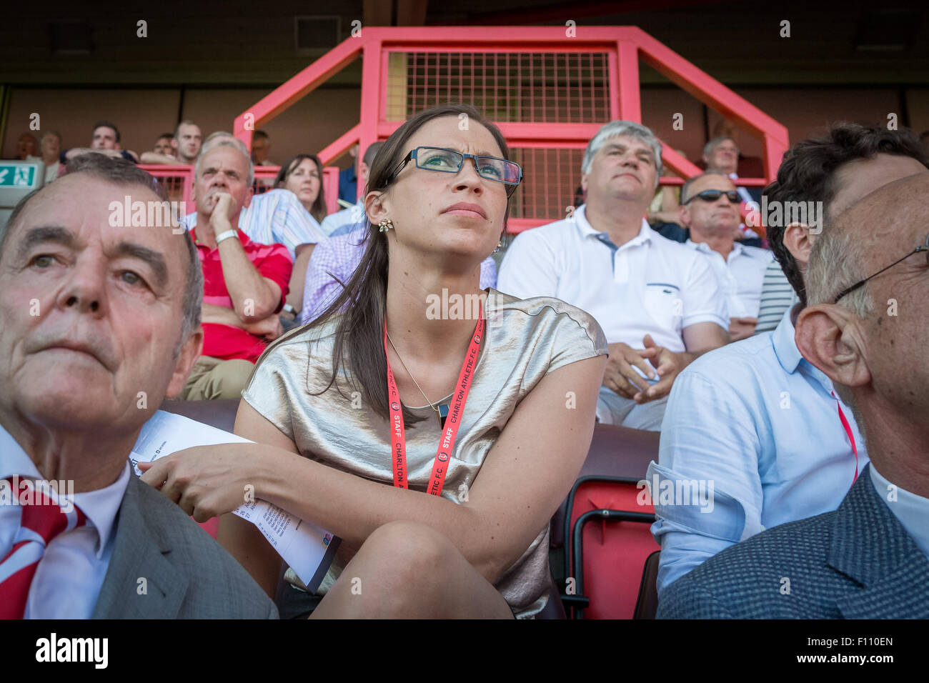 Katrien Meire Charlton Athletic Football Club CEO with Keith Peacock at ...