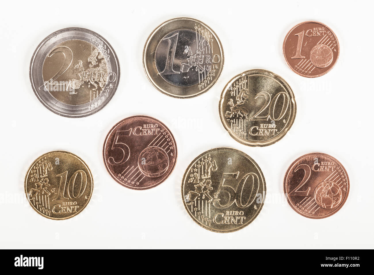 Various Euro coins Stock Photo - Alamy
