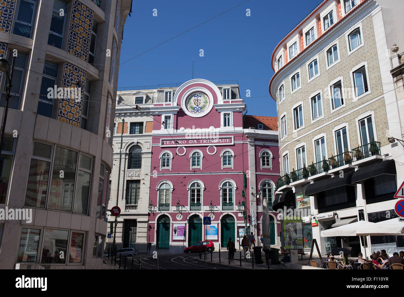 Teatro da Trindade - Trinity Theatre in Lisbon, Portugal Stock Photo ...