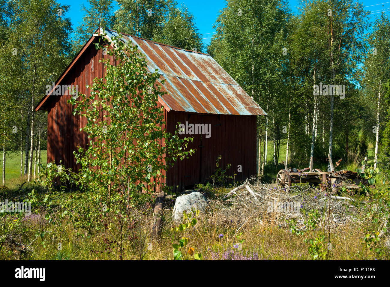 Country barn in Årjäng Sweden Stock Photo - Alamy