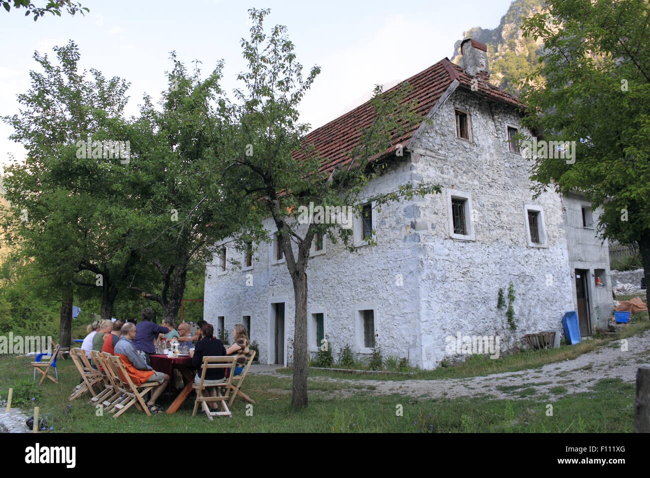 Evening meal at Prek Bjeshka guesthouse, Ndërlysaj, Shkodra, Accursed ...