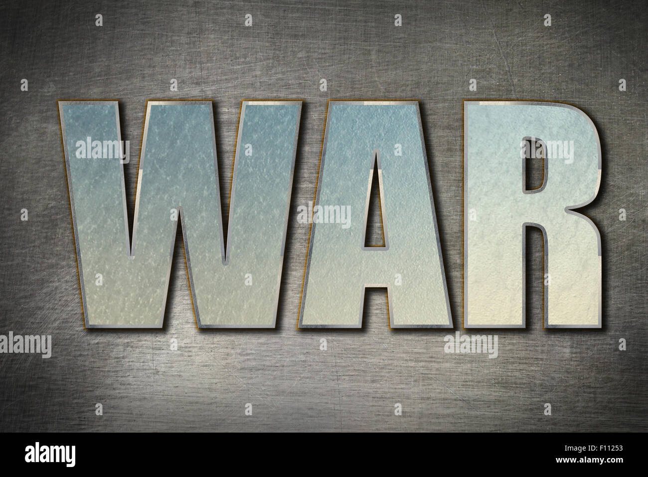 War word concept on old grunge steel background Stock Photo - Alamy