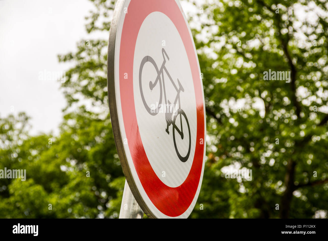 Traffic sign no entry for cyclists, route forbidden for cyclists Stock ...