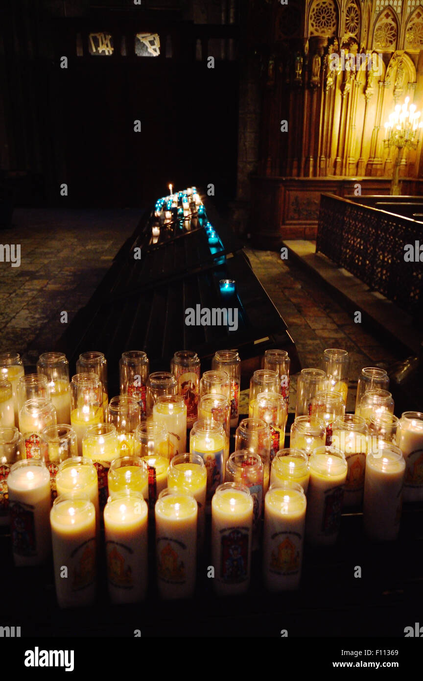Candles inside the Cathedral of our lady of Chartres Stock Photo - Alamy