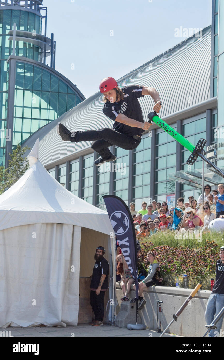Pogo stick jumping hi-res stock photography and images - Alamy