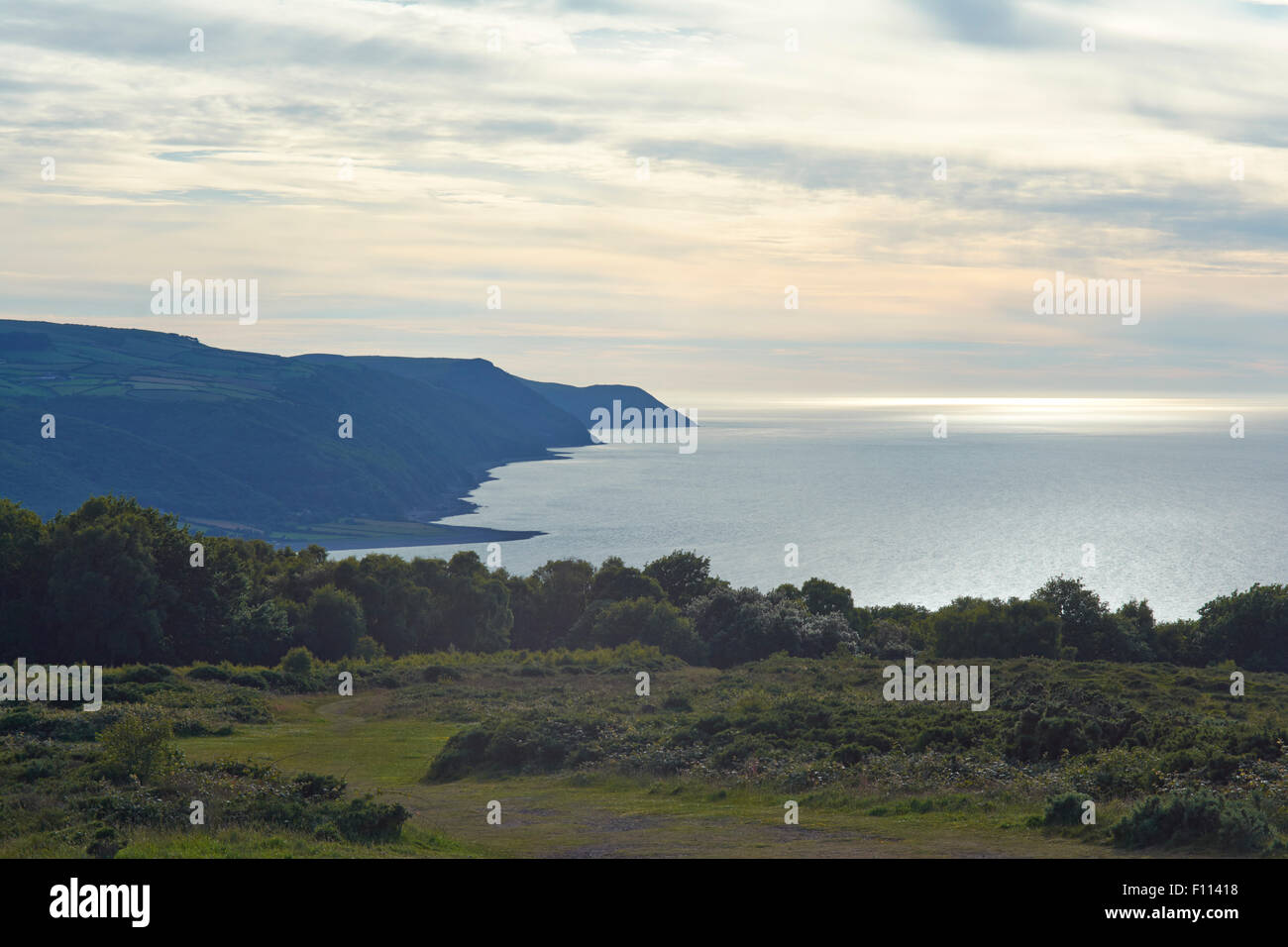 Bossington hill with porlock bay hi-res stock photography and images ...