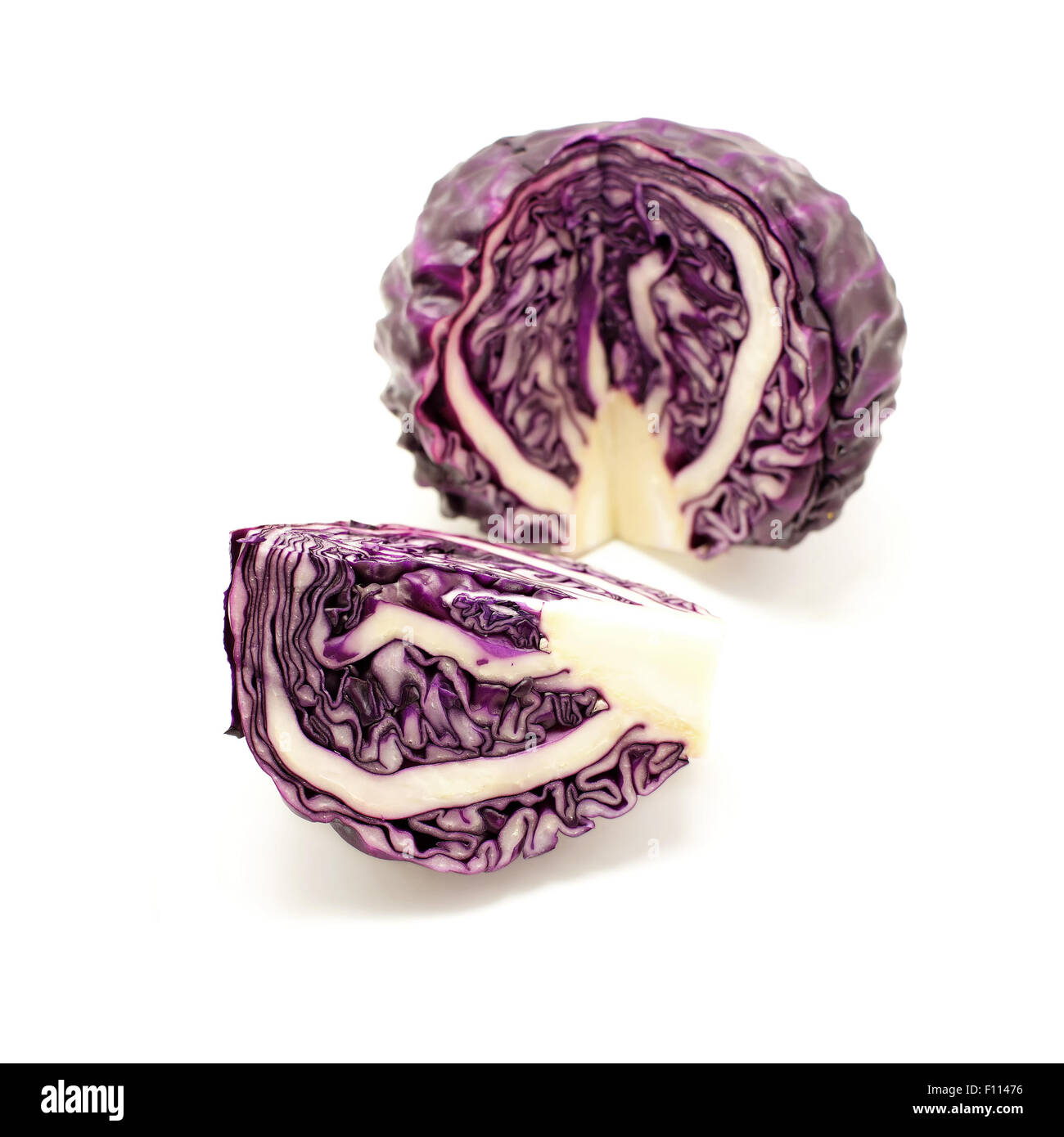 fresh purple cabbage isolated on white background Stock Photo - Alamy