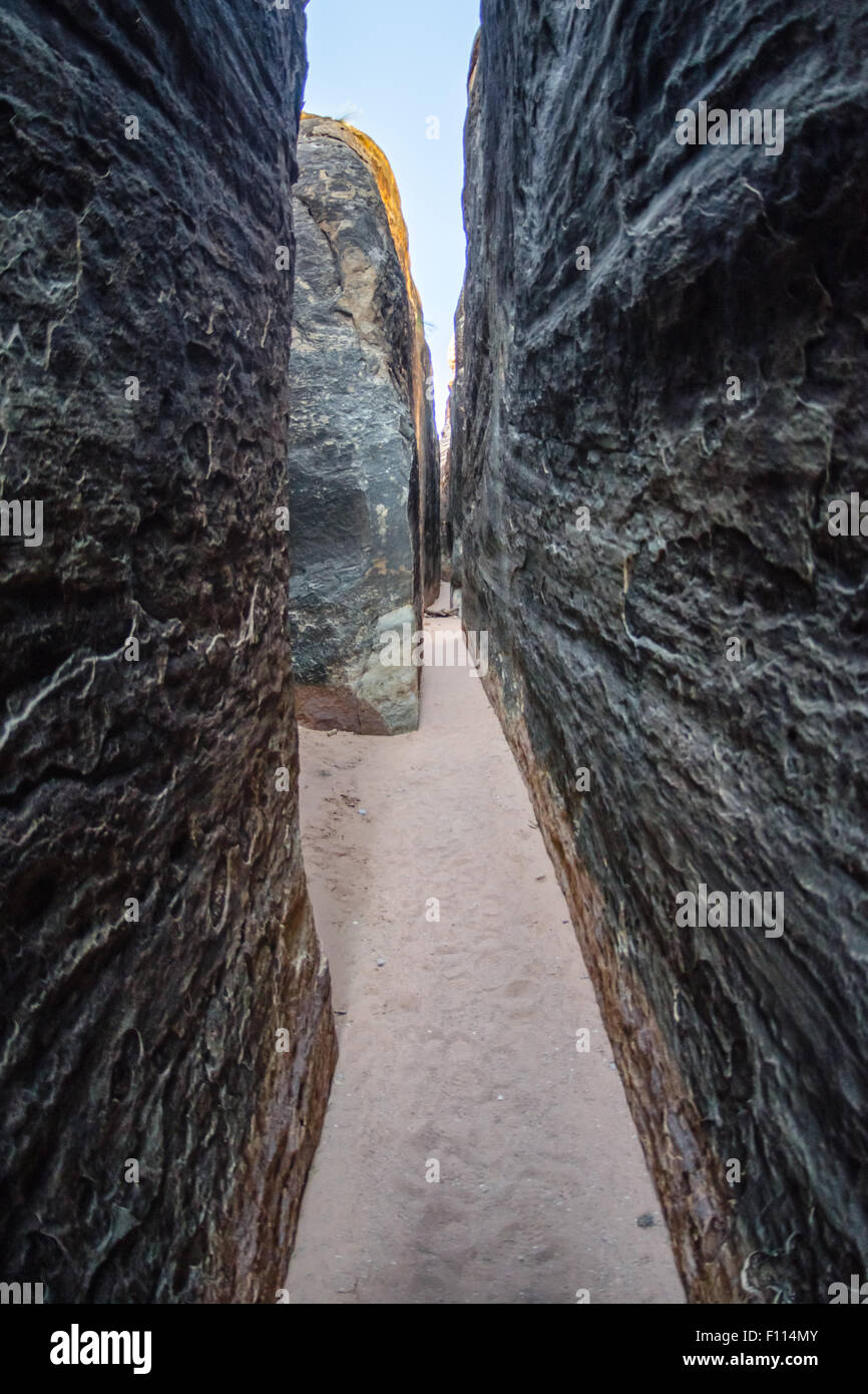 A long stretch of the Joint Trail extends through a slot canyon in the ...