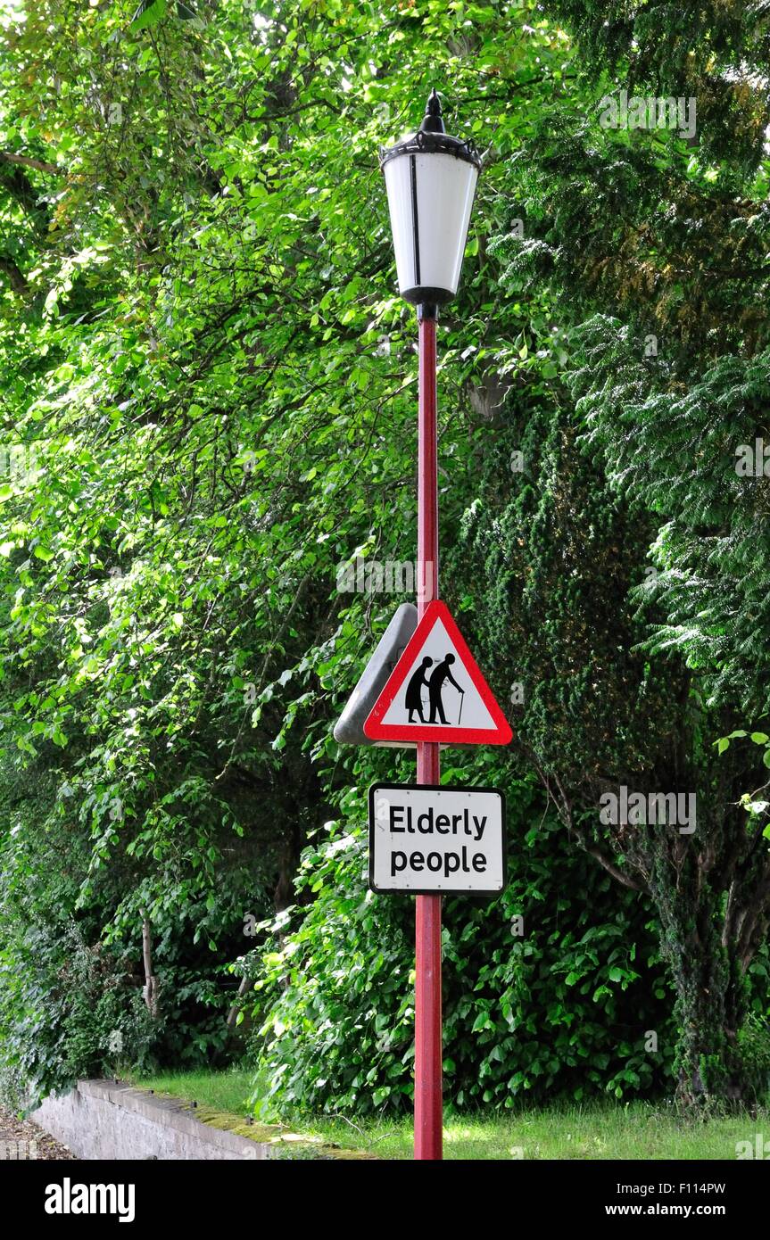 Street sign warning of the presence of elderly people, Inverness ...