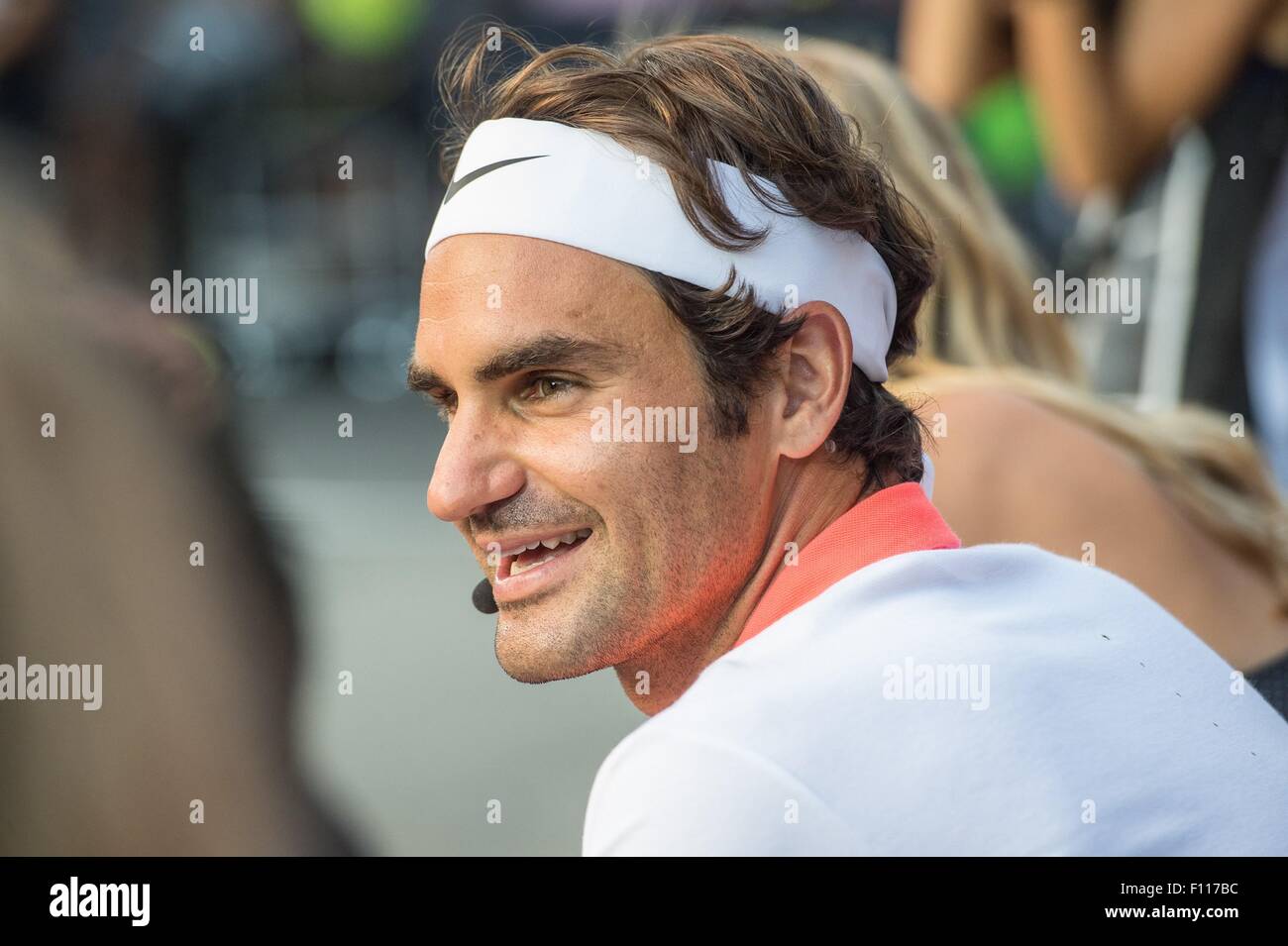 New York, NY, USA. 24th Aug, 2015. Roger Federer in attendance for 20th ...