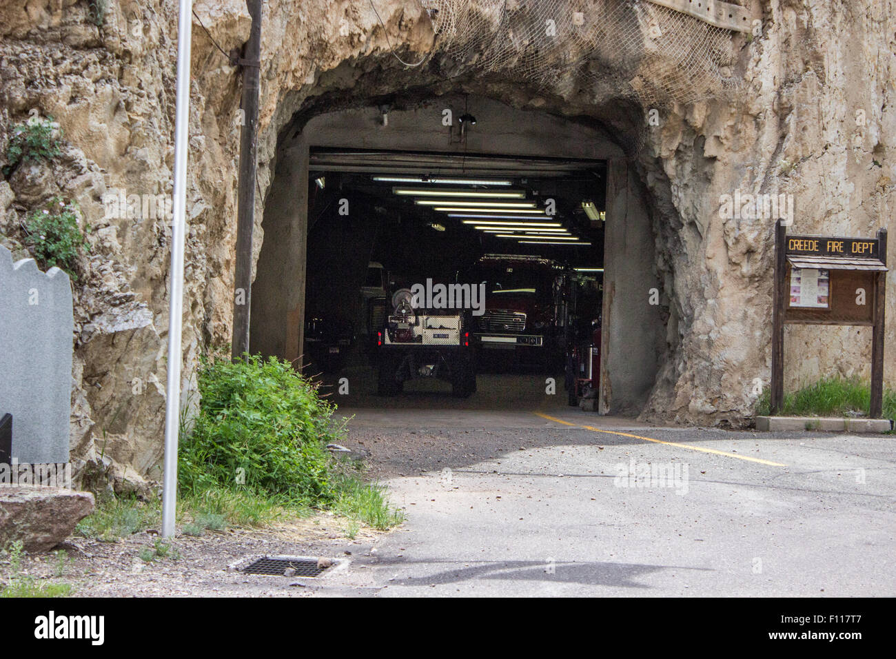 Fire station in Creede, Colorado Stock Photo - Alamy