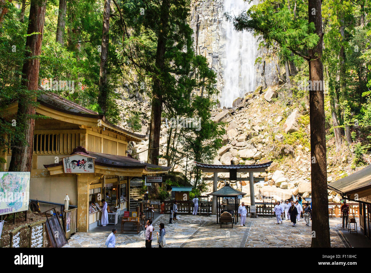 Shrine at the nachi waterfall, japan hi-res stock photography and ...