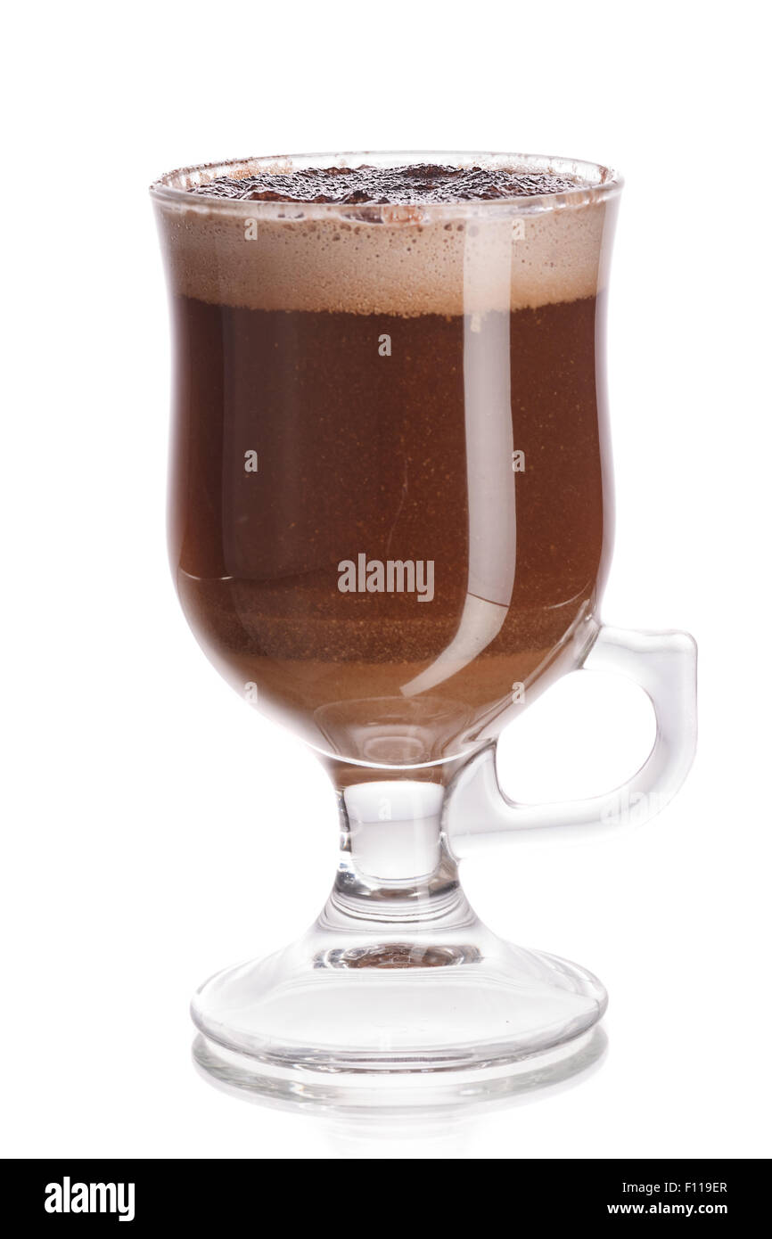 Glass of layered coffee cocktail Stock Photo - Alamy