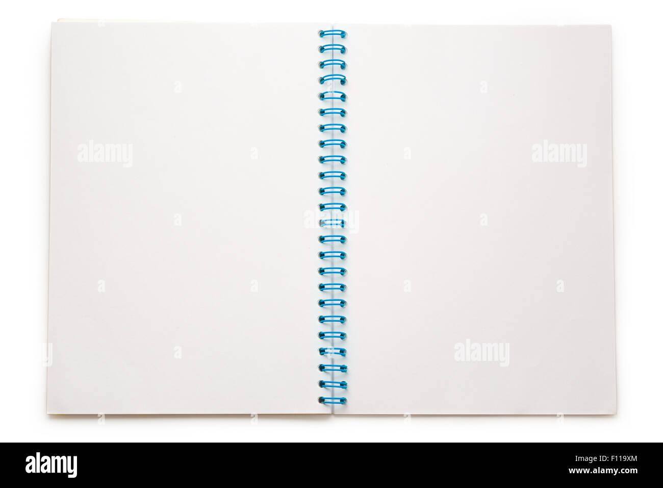 Blank open notepad on the white background Stock Photo - Alamy