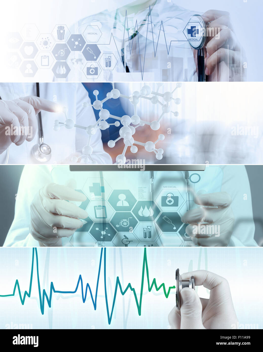 Collage of Various modern medical concept Stock Photo - Alamy