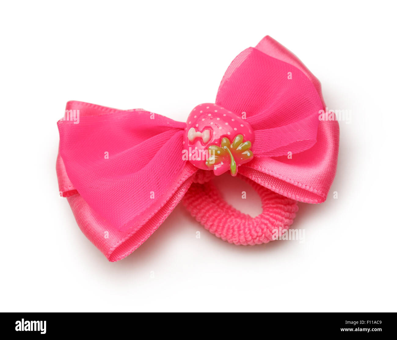 Pink rubber band for a child on the white background Stock Photo - Alamy