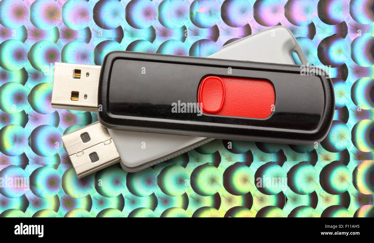 Usb flash drives on the abstract background Stock Photo - Alamy