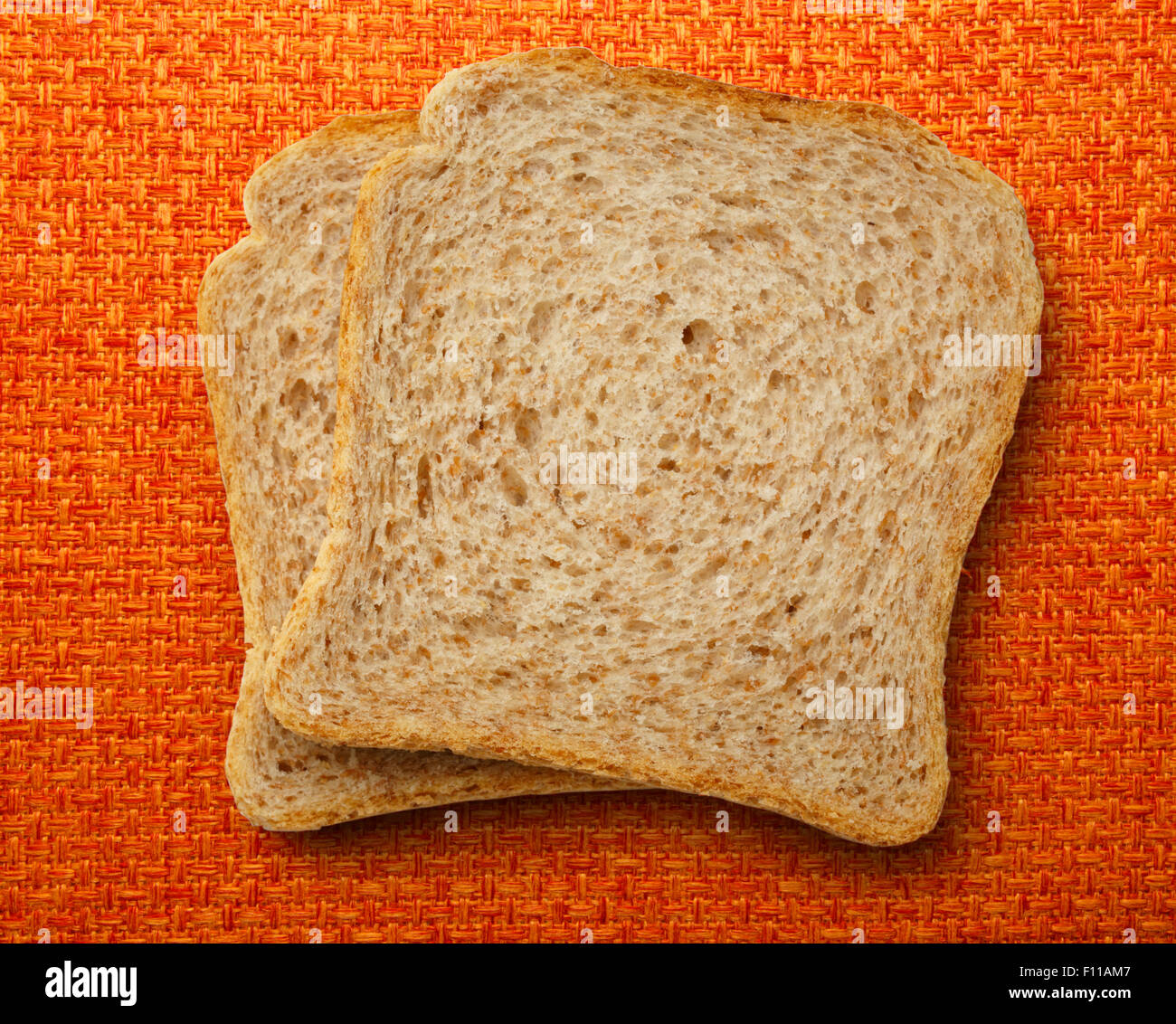 Two bread slices on the cloth background Stock Photo - Alamy