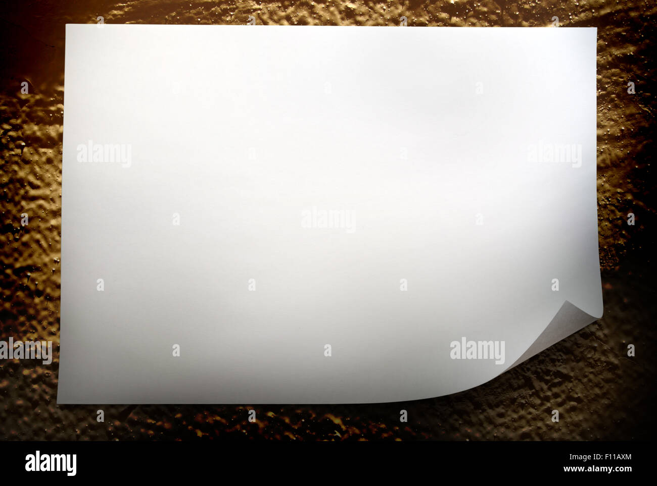 Blank sheet of paper on dirt background Stock Photo - Alamy