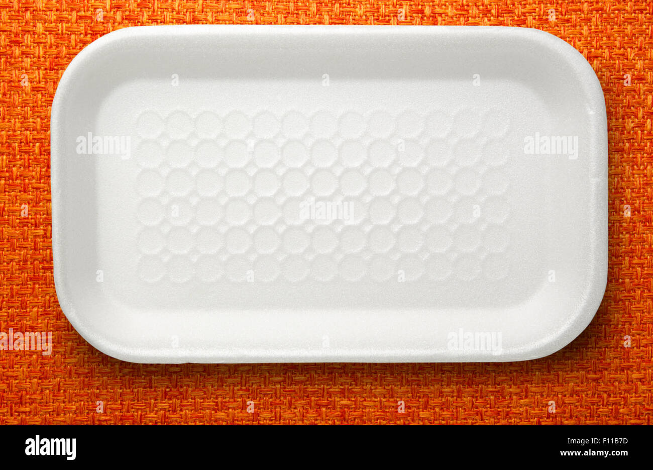 Empty clean white plastic food container closeup Stock Photo - Alamy