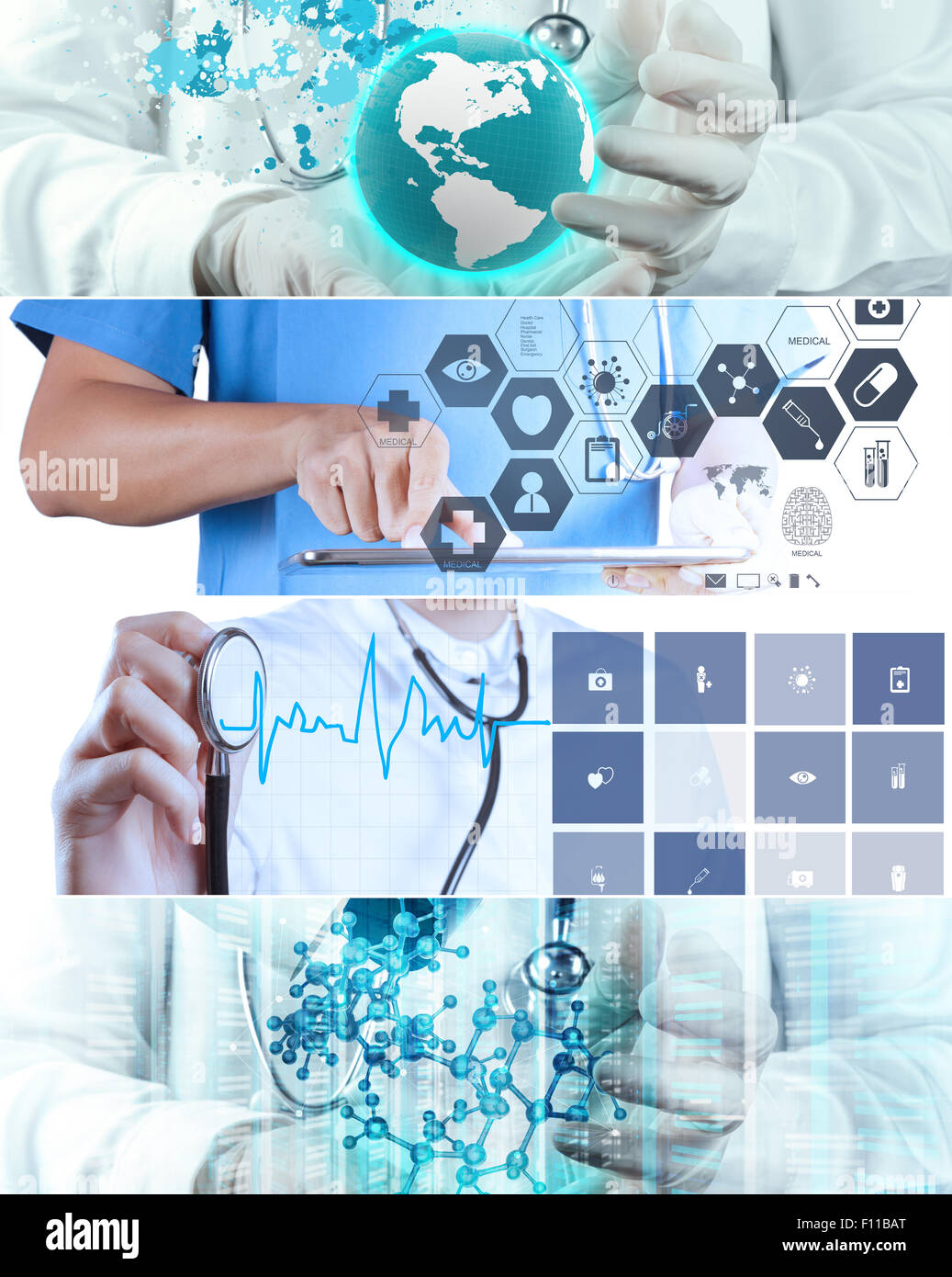 Collage of Various modern medical concept Stock Photo - Alamy