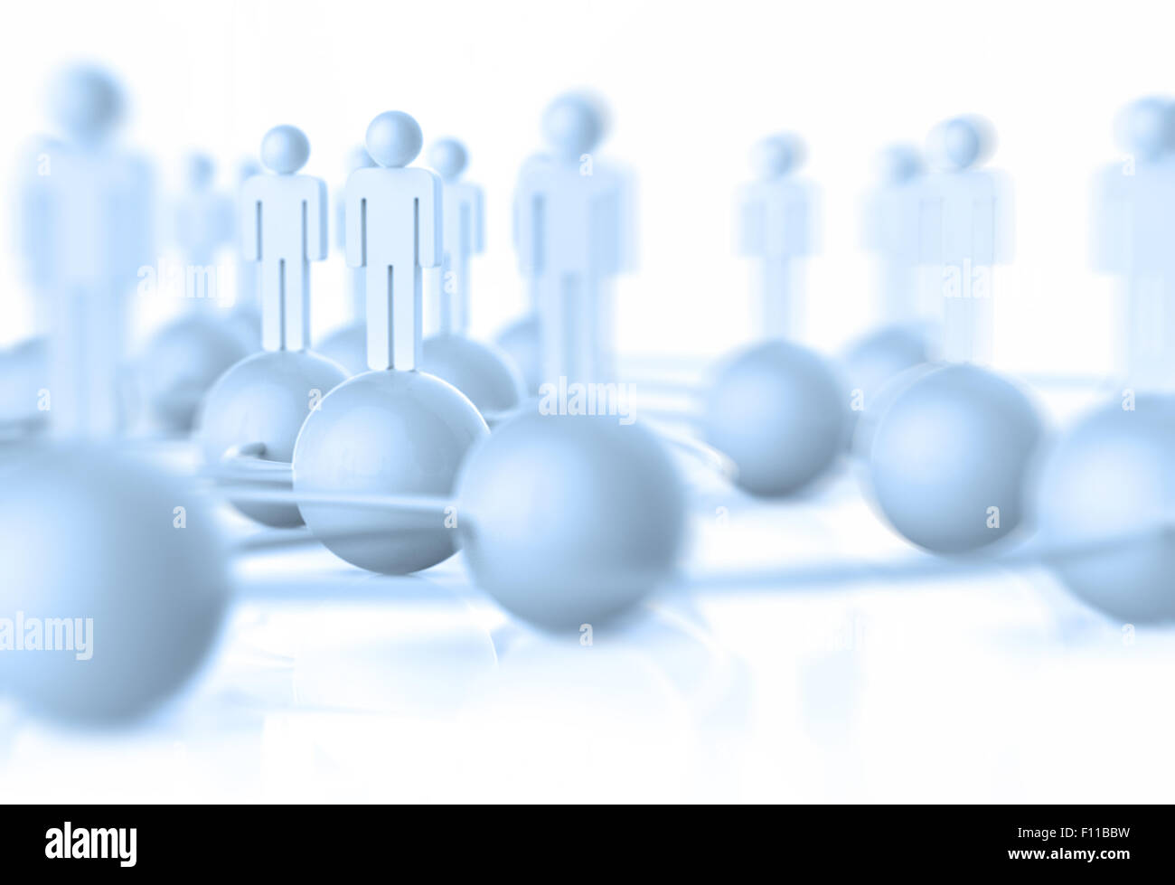 3d white human social network as concept Stock Photo - Alamy