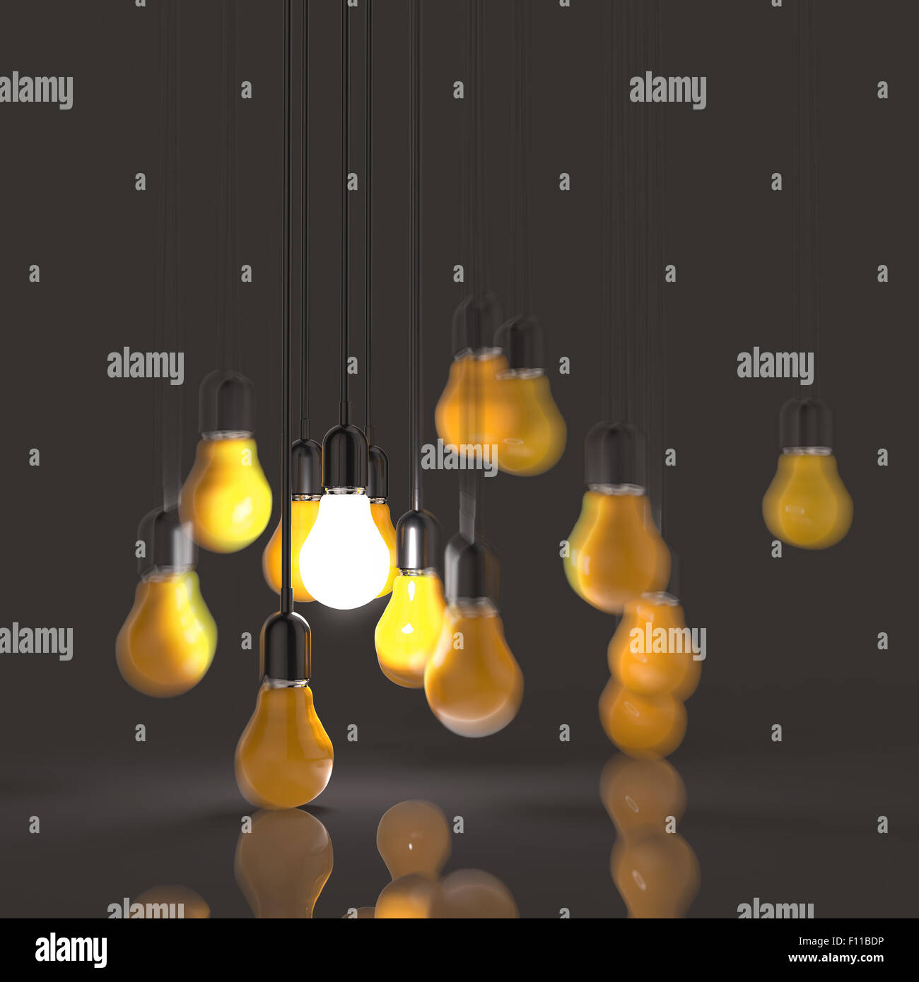 creative idea and leadership concept light bulb as leadership concept ...