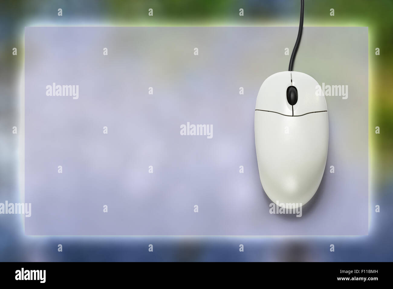 Computer mouse on blank background in closeup Stock Photo - Alamy
