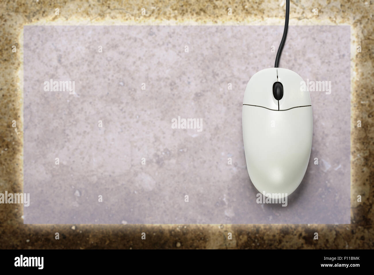 Computer mouse on blank background in closeup Stock Photo - Alamy