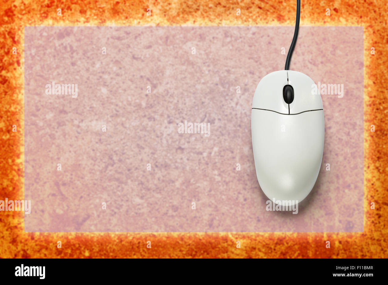 Computer mouse on blank background in closeup Stock Photo - Alamy