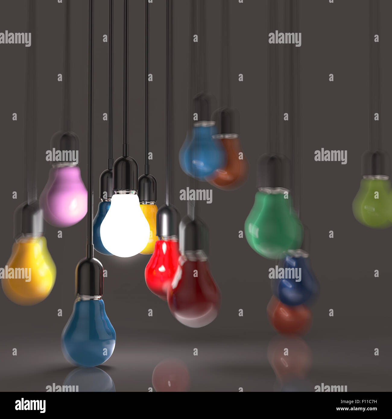 creative idea and leadership concept light bulb as leadership concept ...