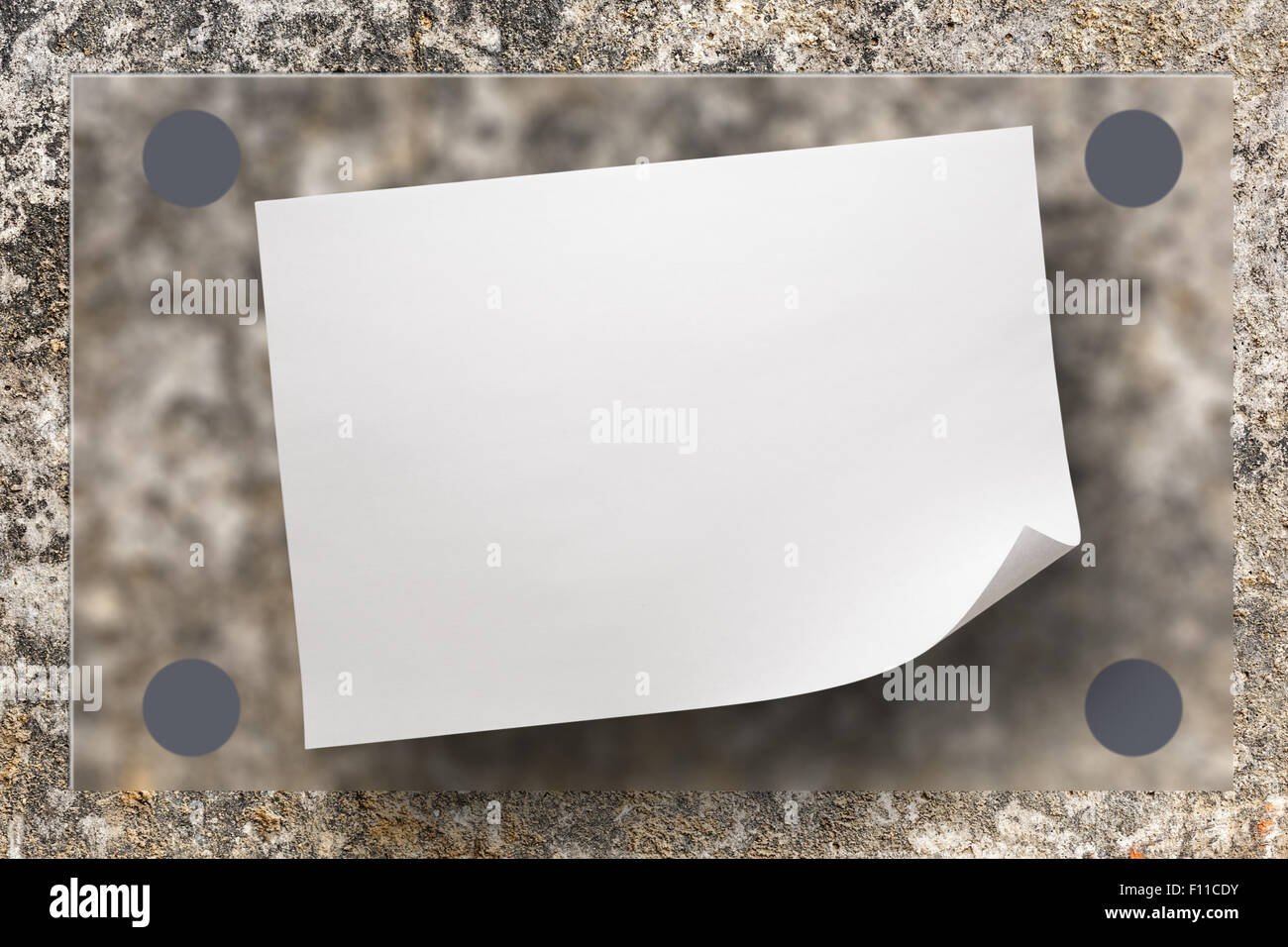 Blank paper on dry soil as background in closeup Stock Photo - Alamy