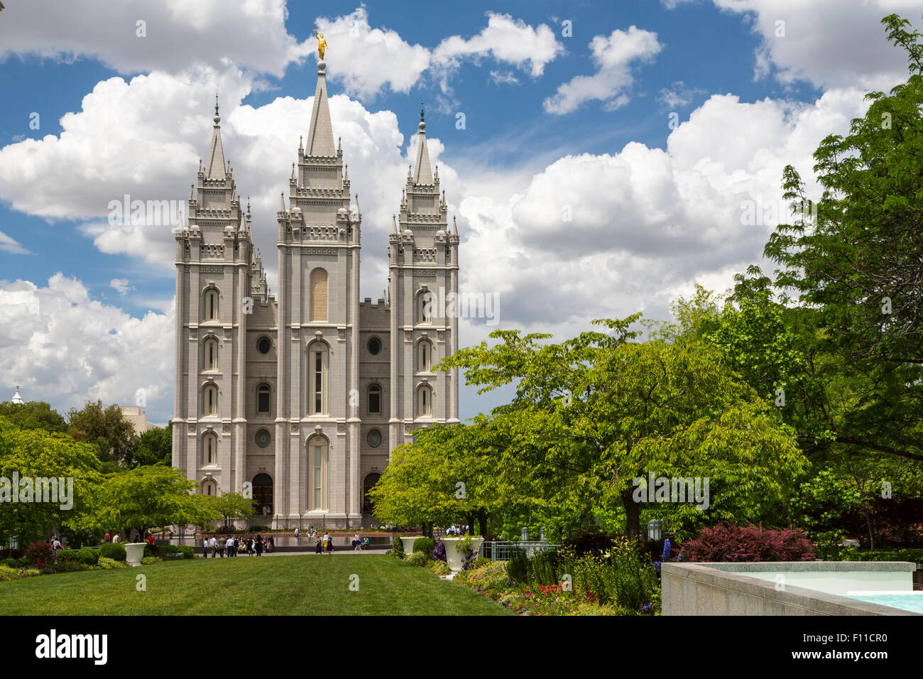 The Mormon Temple complex of buildings in salt Lake City, Utah, USA ...