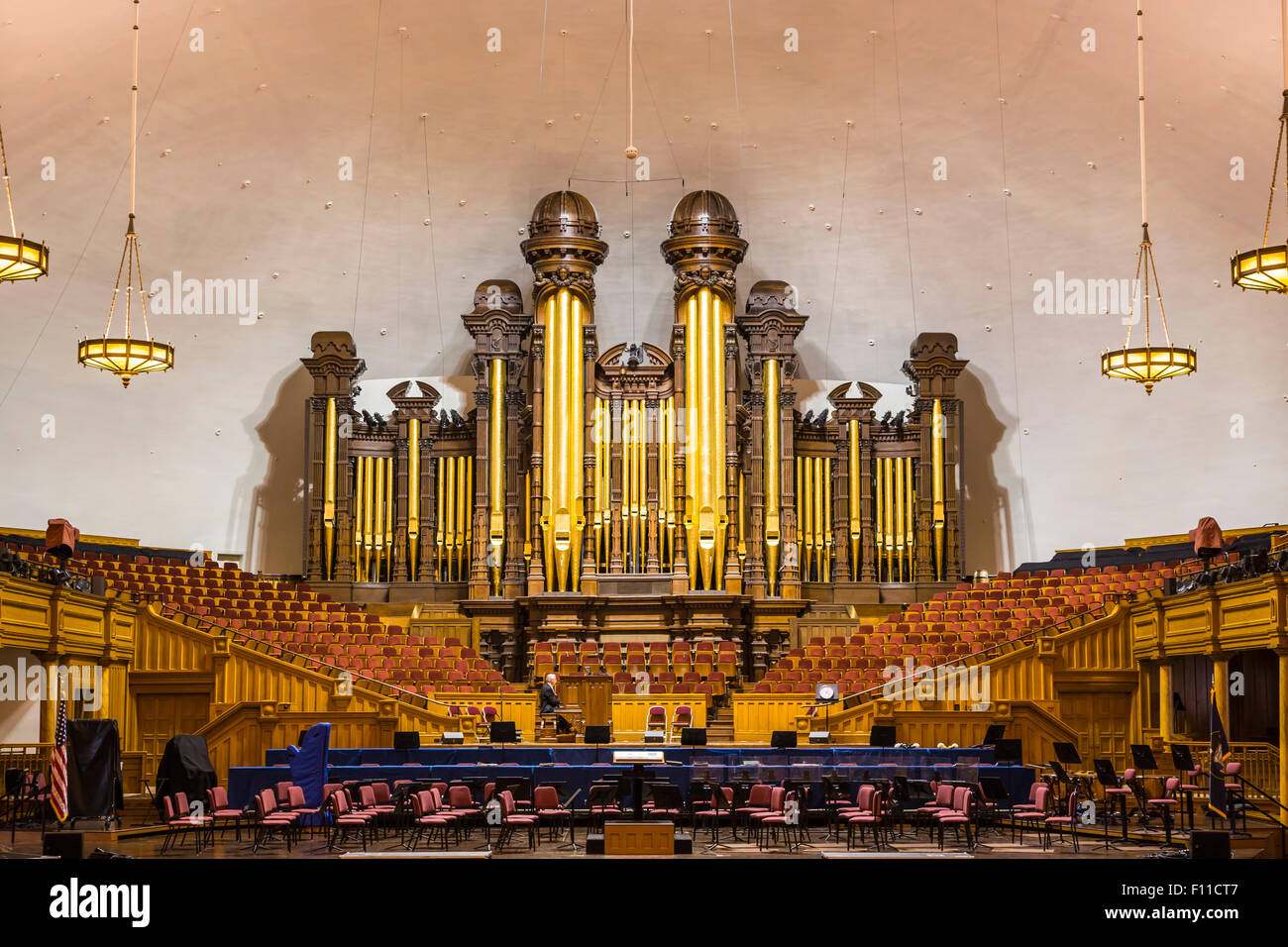 The interior of the Mormon Tabernacle in Salt Lake City, Utah, USA ...