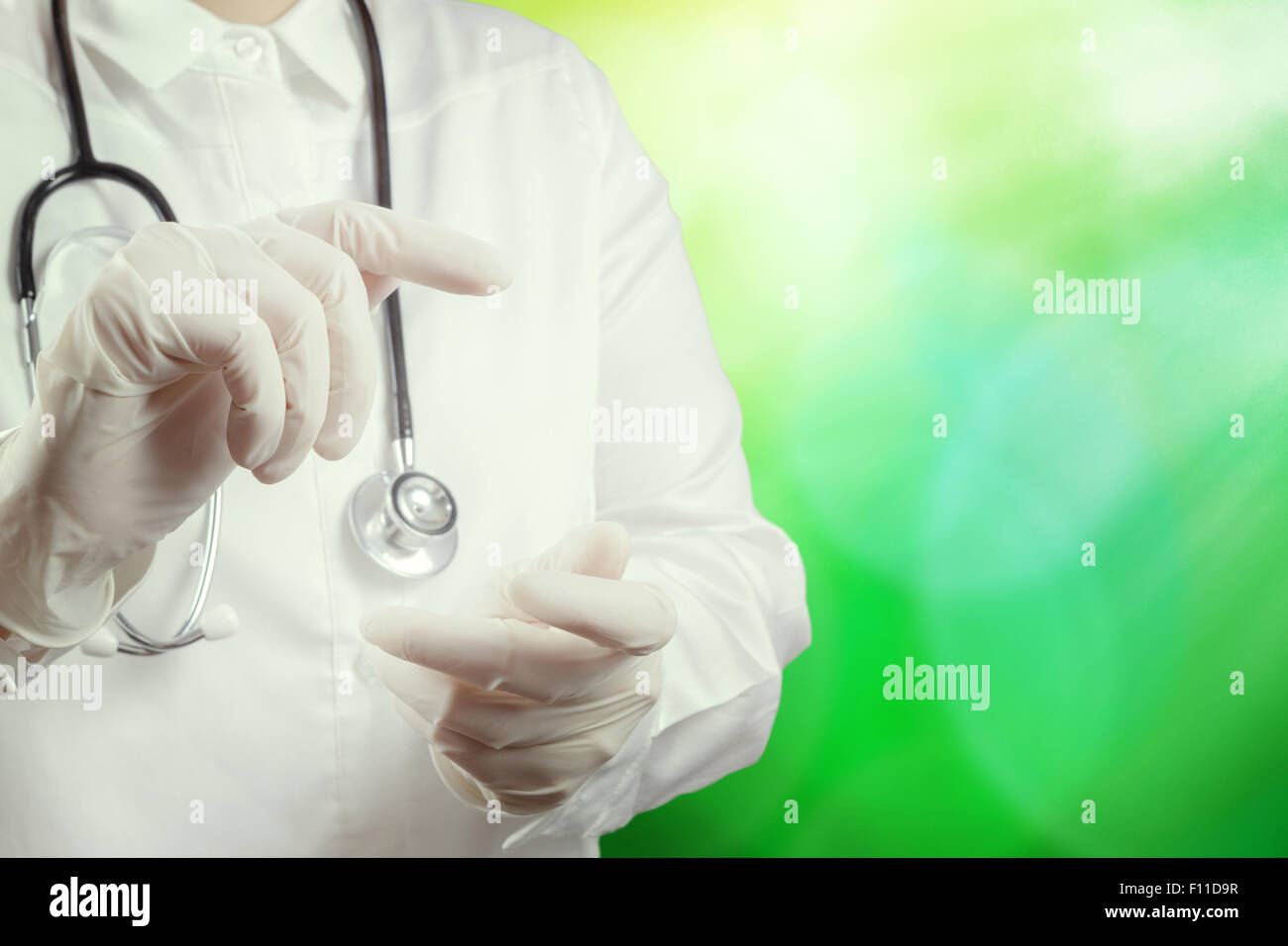 success smart medical doctor working with nature background as concept ...