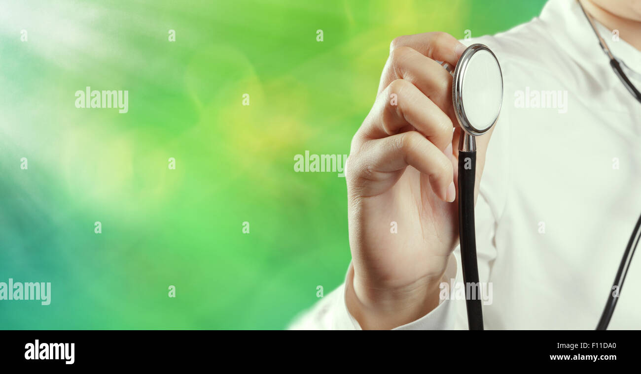 success smart medical doctor working with nature background as concept ...