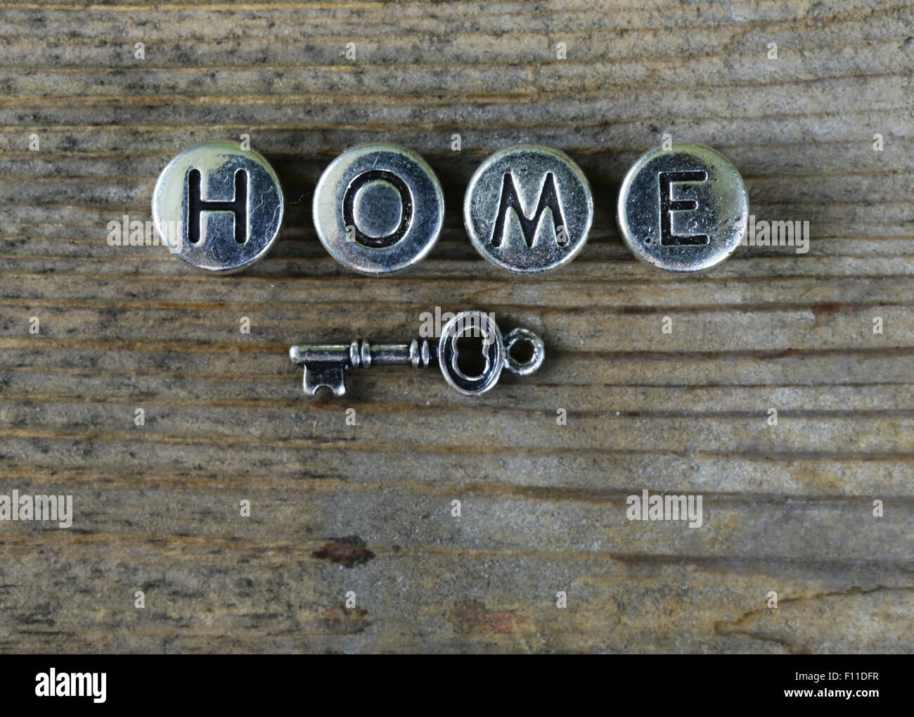 the word "HOME" written in metal letters Stock Photo - Alamy
