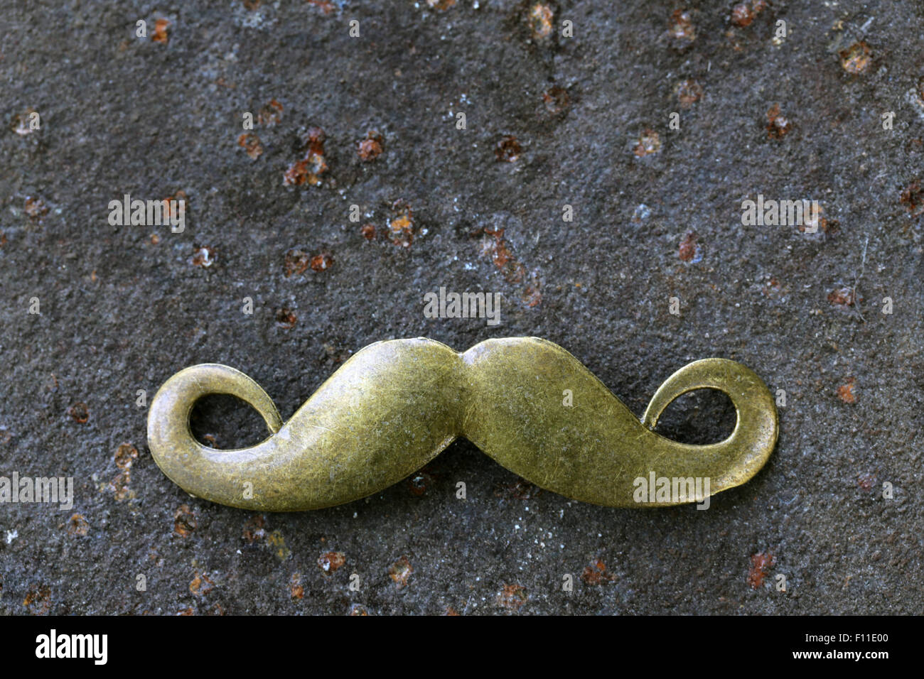Vintage metal mustache in the hipster style of the old background Stock ...